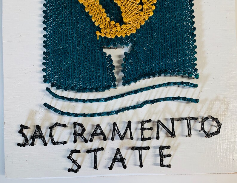 Homemade String Art - Sacramento State College Logo - Etsy