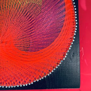 Homemade String Art - Very Bright Pink Neon Mandala - Etsy