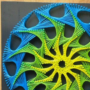 Homemade String Art - Pinwheel Inspired - Etsy