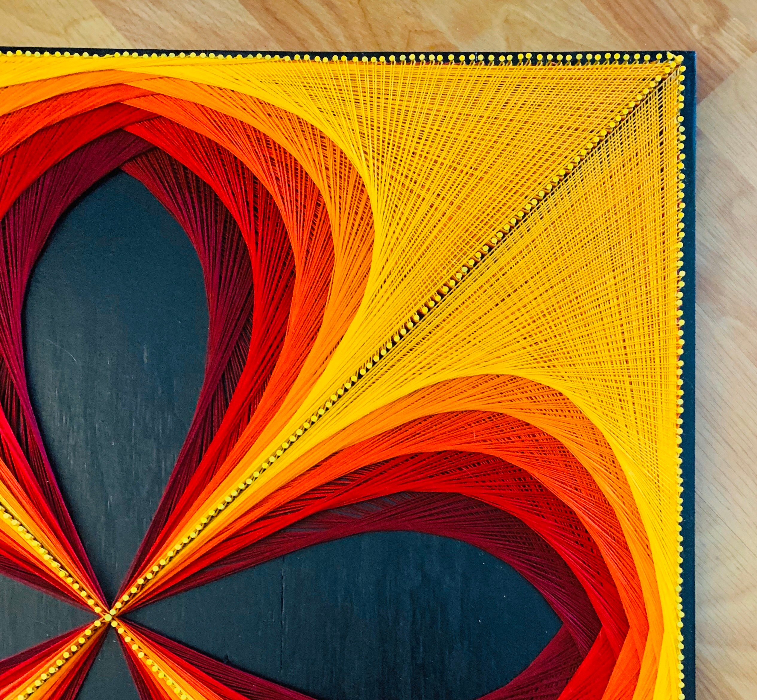 Homemade String Art Fall Flower Colors - Etsy