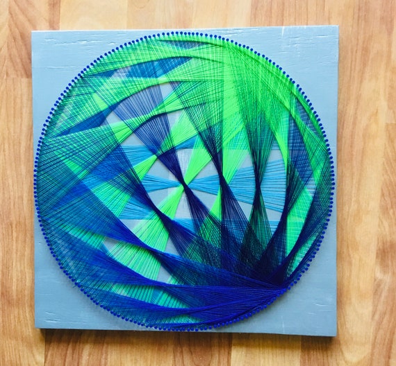 Splash of color homemade string art | Etsy