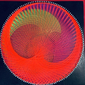 Homemade String Art - Very Bright Pink Neon Mandala - Etsy