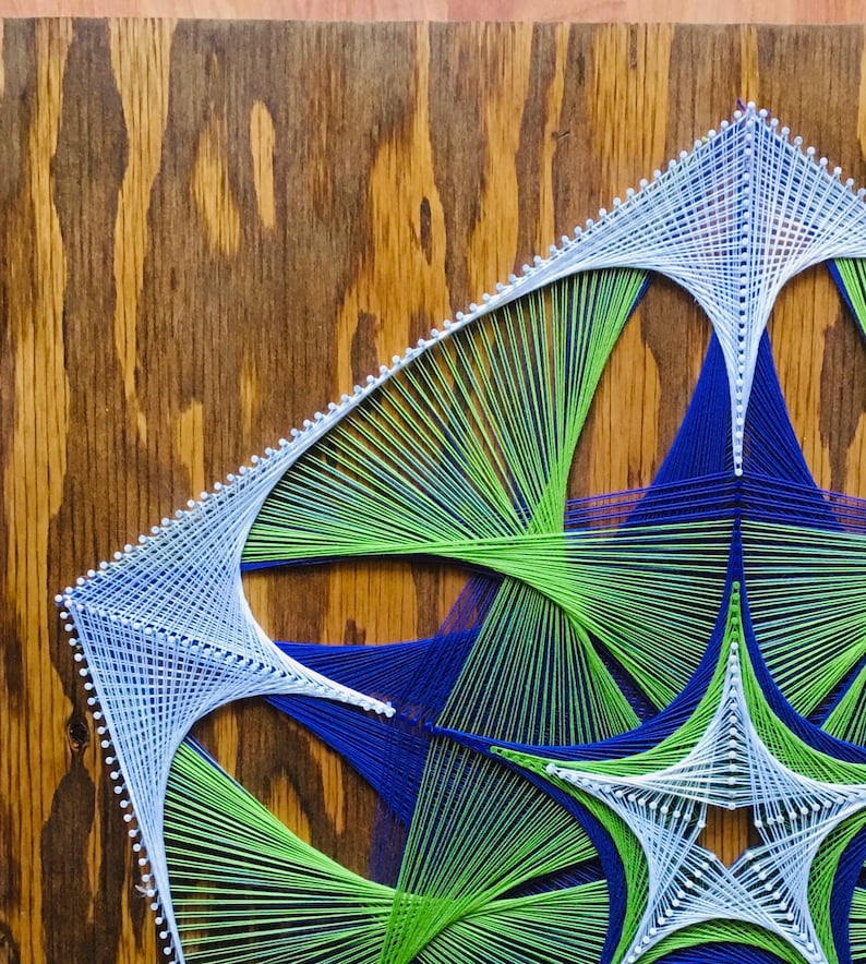 Colorful Pentagon String Art Wall Hanging - Etsy