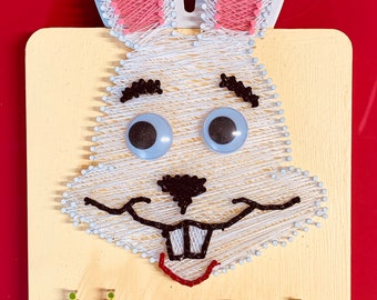 Homemade String Art Blue Spiral | Etsy