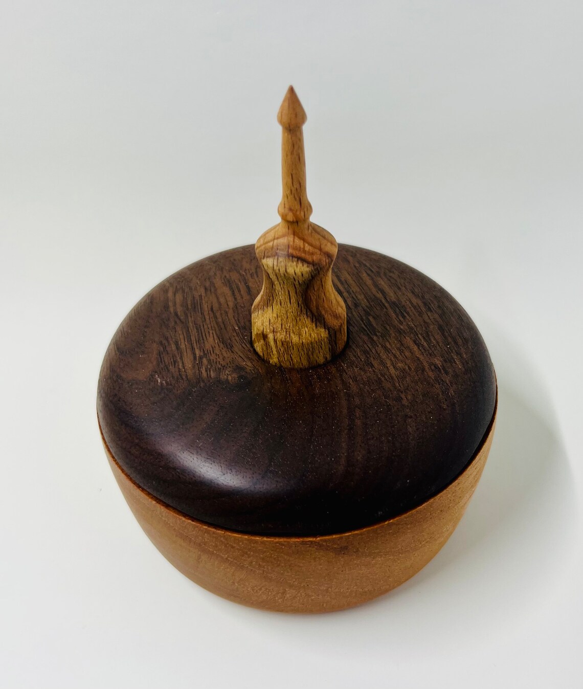 Lathe Turned Wooden Lidded Box - Etsy