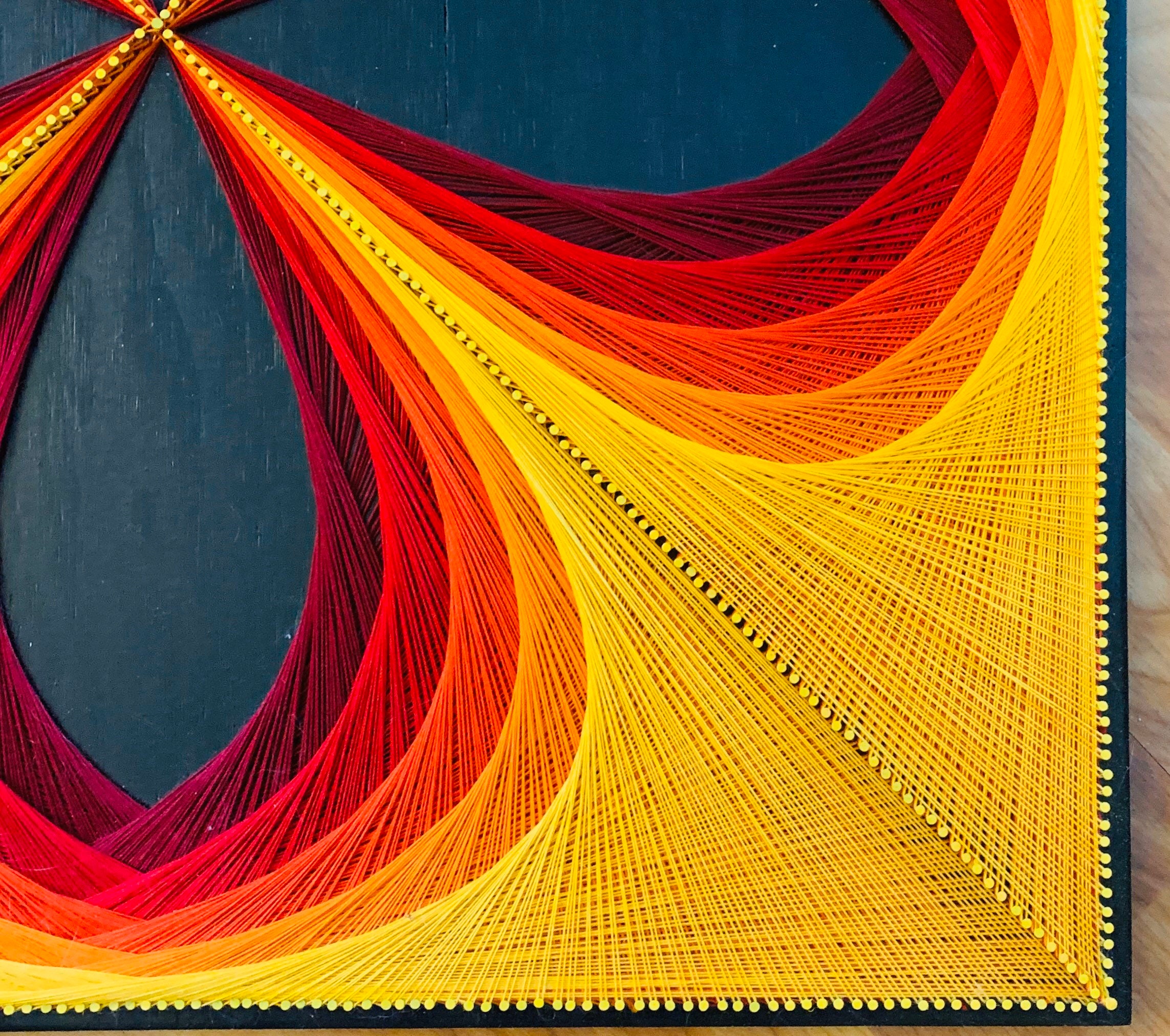 Homemade String Art Fall Flower Colors - Etsy