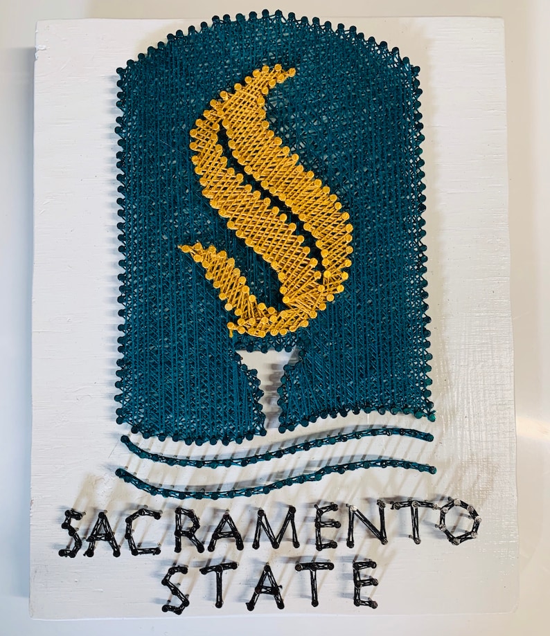 Homemade String Art - Sacramento State College Logo - Etsy