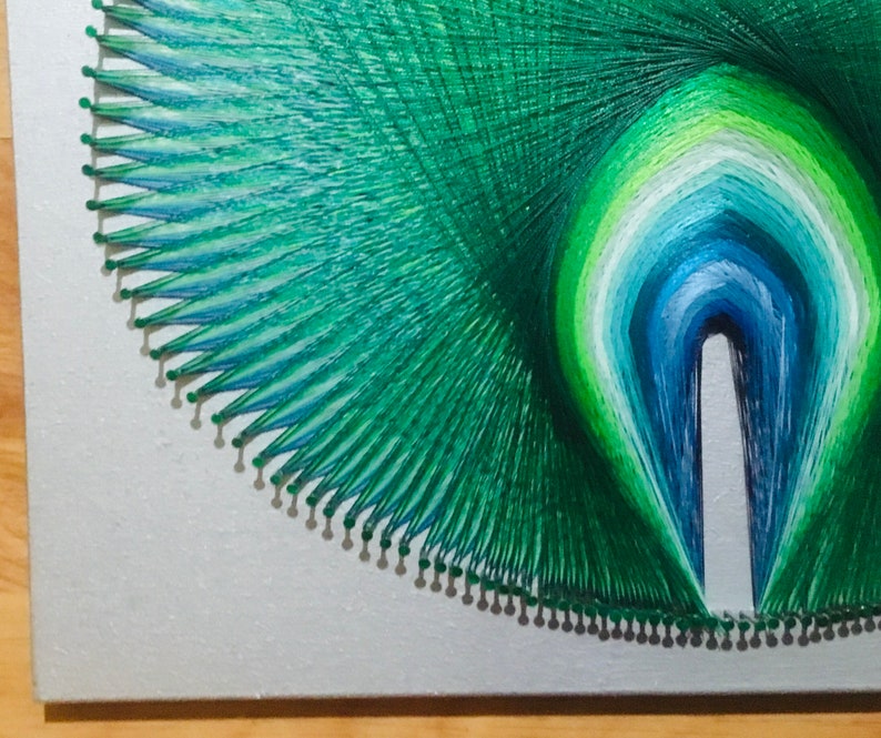 Oval String Art Peacock Colors - Etsy