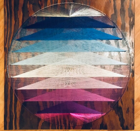 Blue Changing to Purple String Art Wall Decor | Etsy