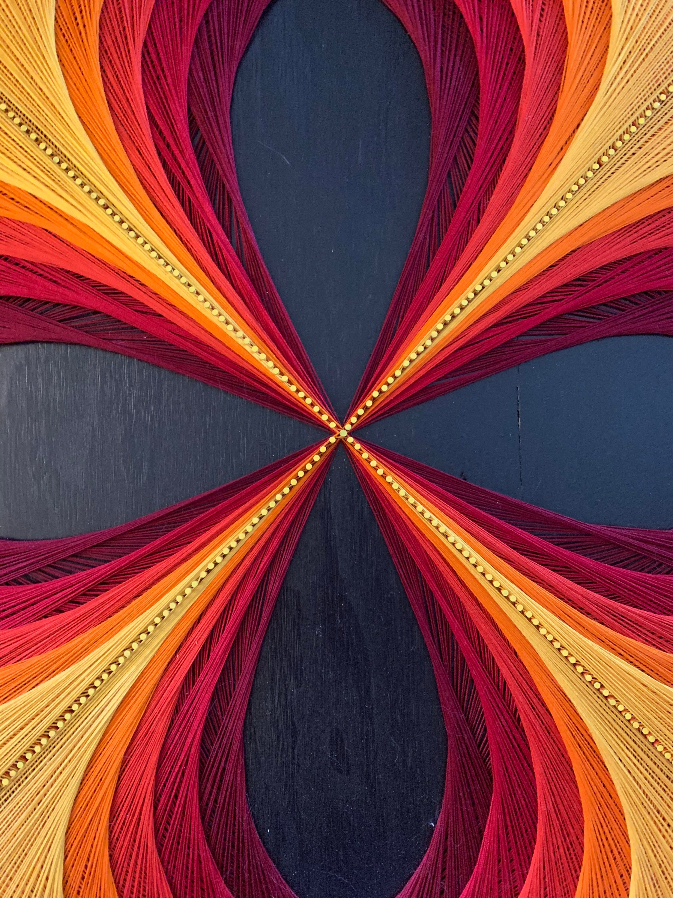 Homemade String Art Fall Flower Colors - Etsy