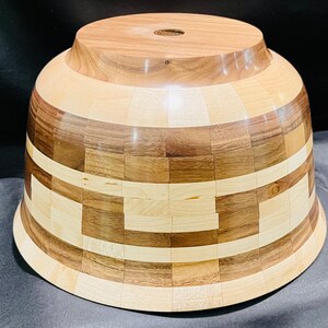 Large Maple and Alder Segmented Bowl With Accent Ring - Etsy