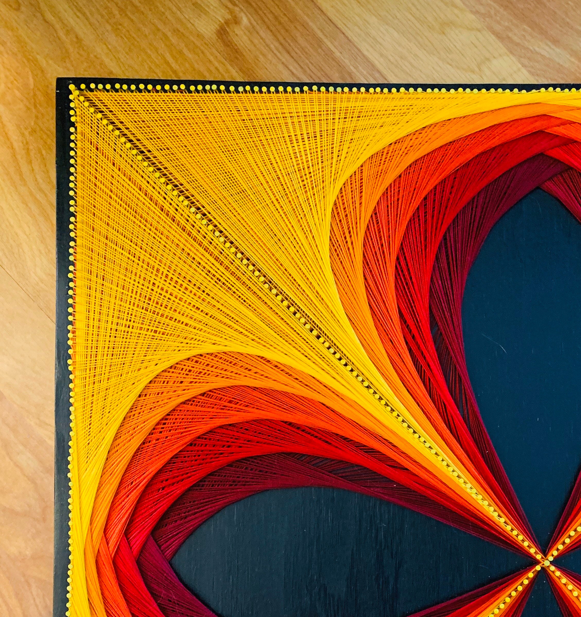 Homemade String Art Fall Flower Colors - Etsy