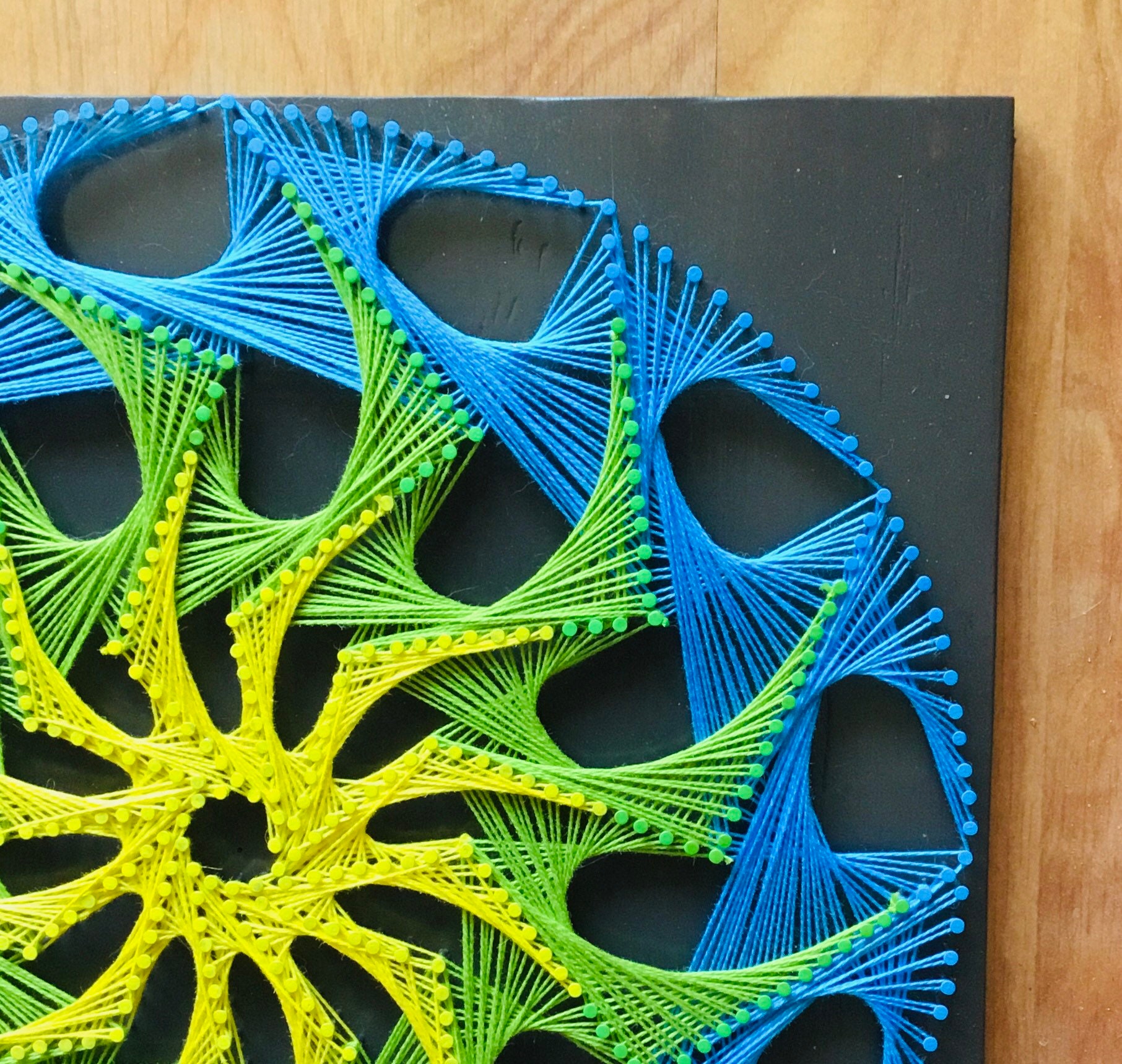 Homemade String Art - Pinwheel Inspired - Etsy