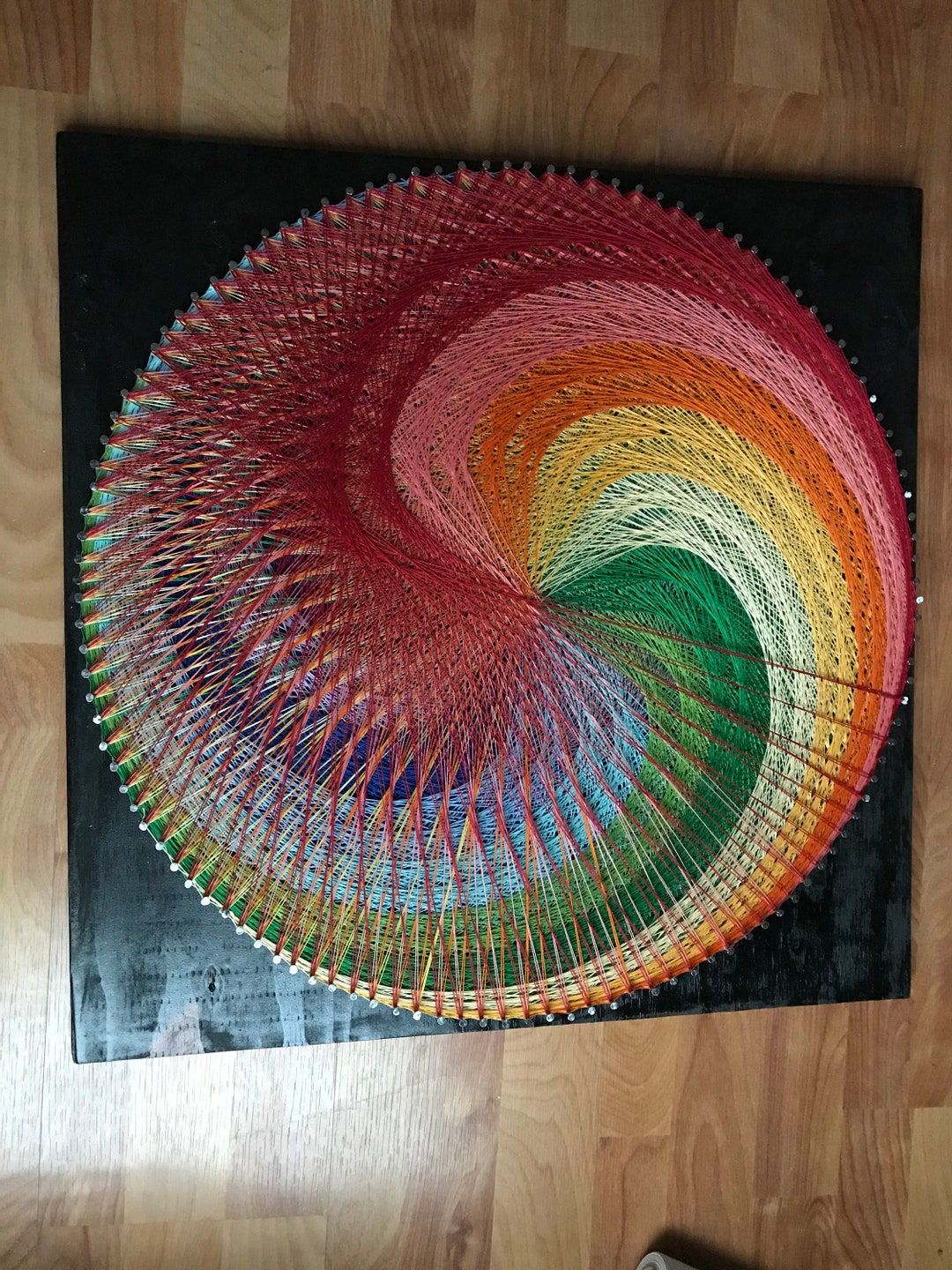 Circular Rainbow String Art - Etsy