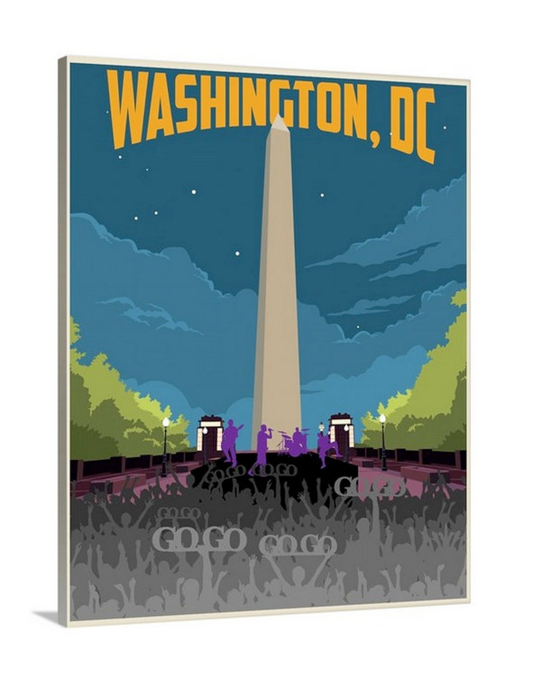 Washington DC Canvas Art -- Beautiful Wall Poster, Hometown, DMV ...