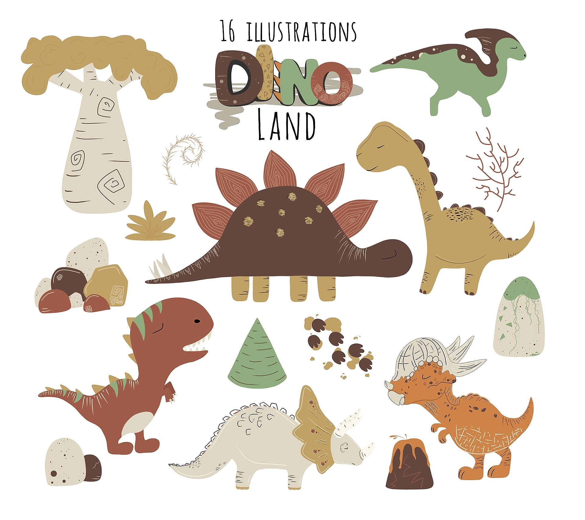 Clipart Dinosaur Land