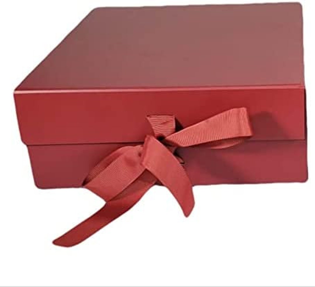 Luxury Red Gift Boxes With Lid 10x10''x4 magnetic Closuredecorative ...