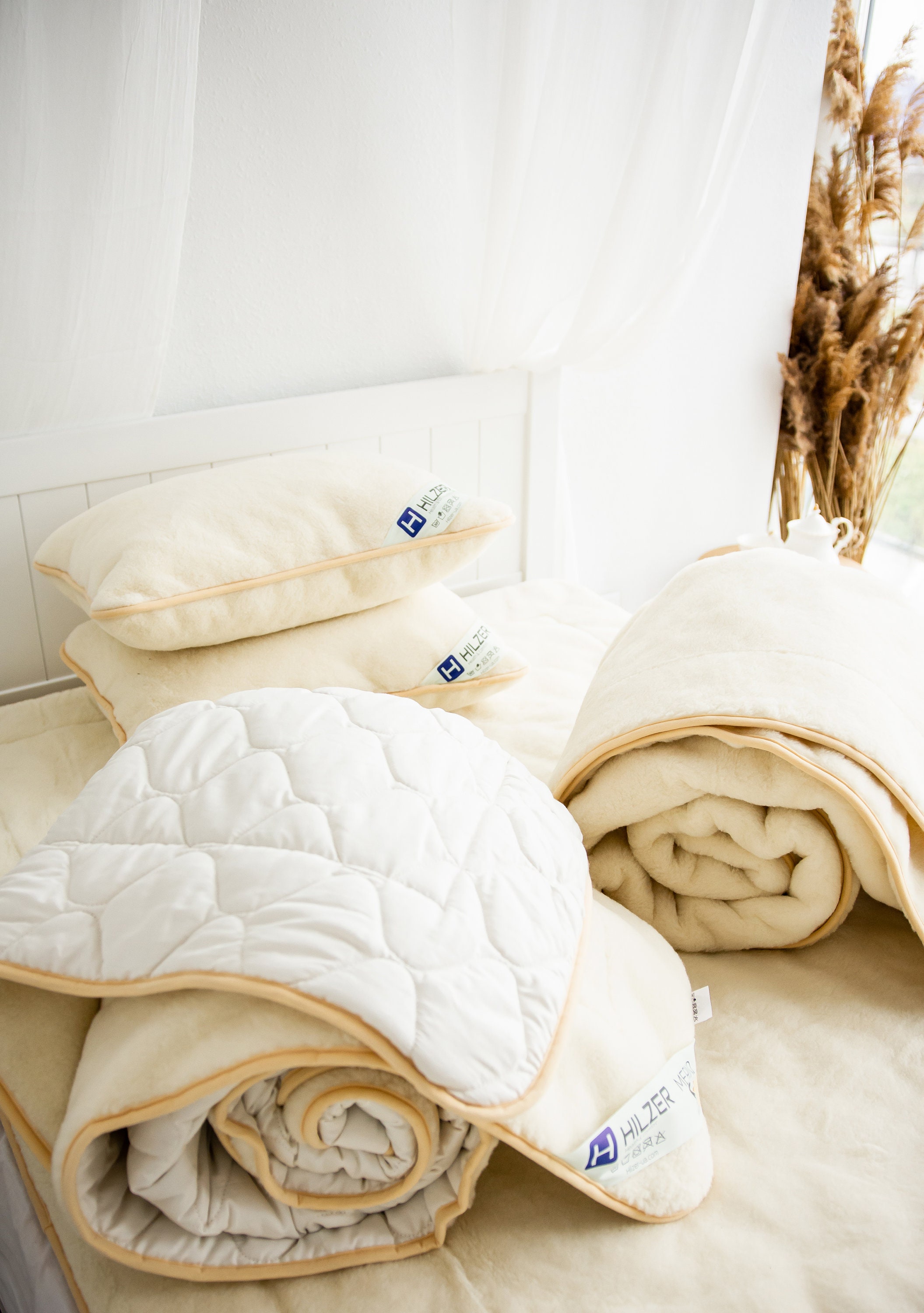 All Season Organic Wool Duvet Insert, Organic Satin Duvet, Merino Wool ...