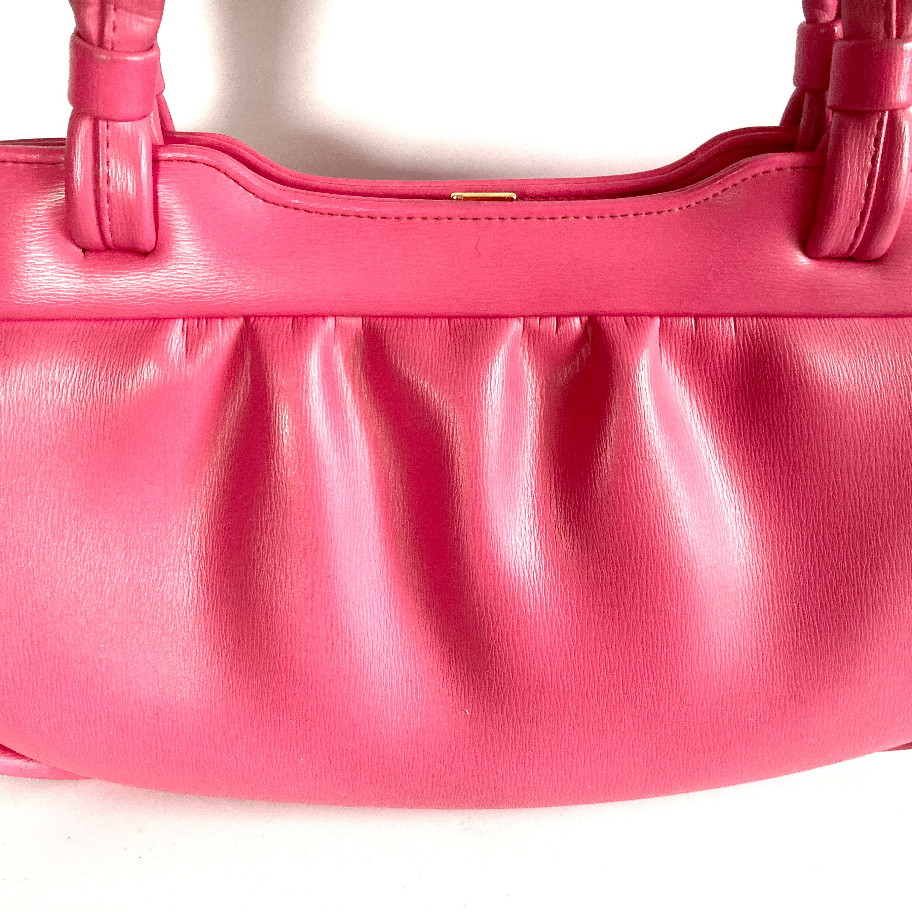 SALE Vintage 60s/70s Faux Leather Dolly Bag in Fuschia Pink by Essell ...