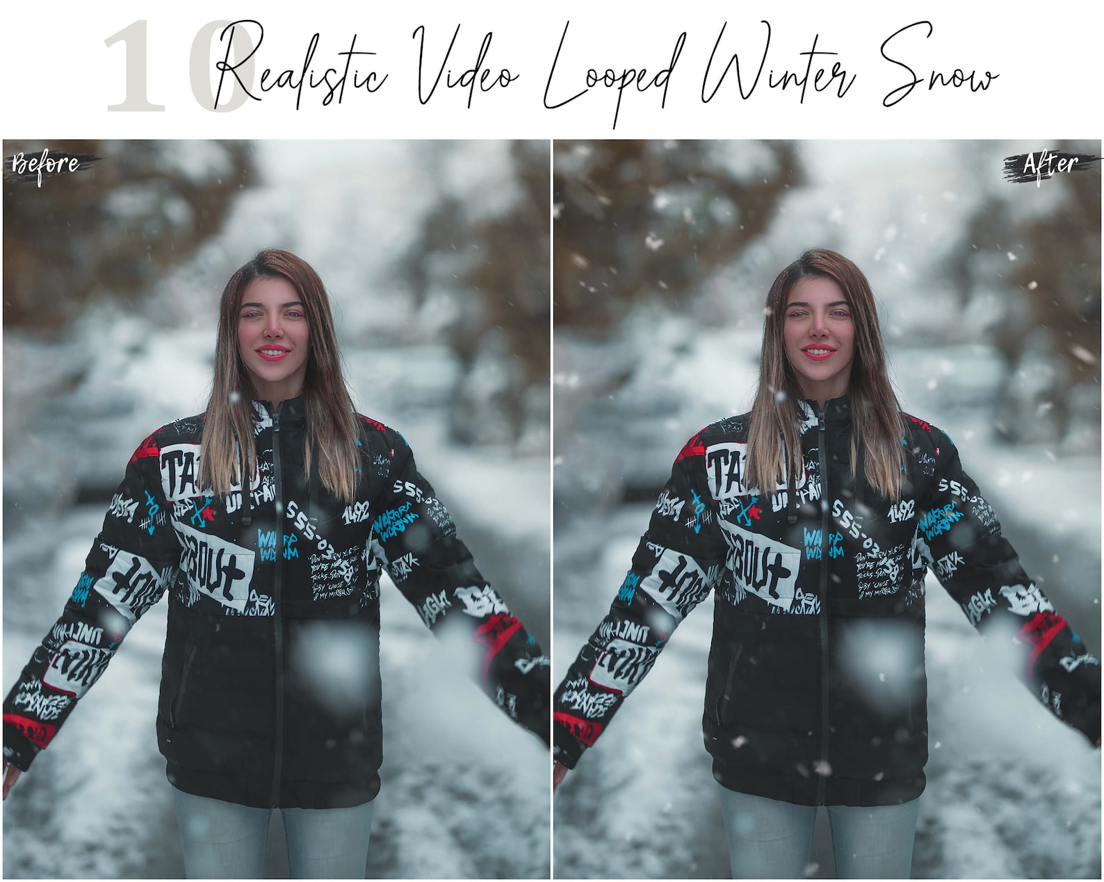 10 Neo Realistic Winter Snow Overlays Winter Overlays - Etsy