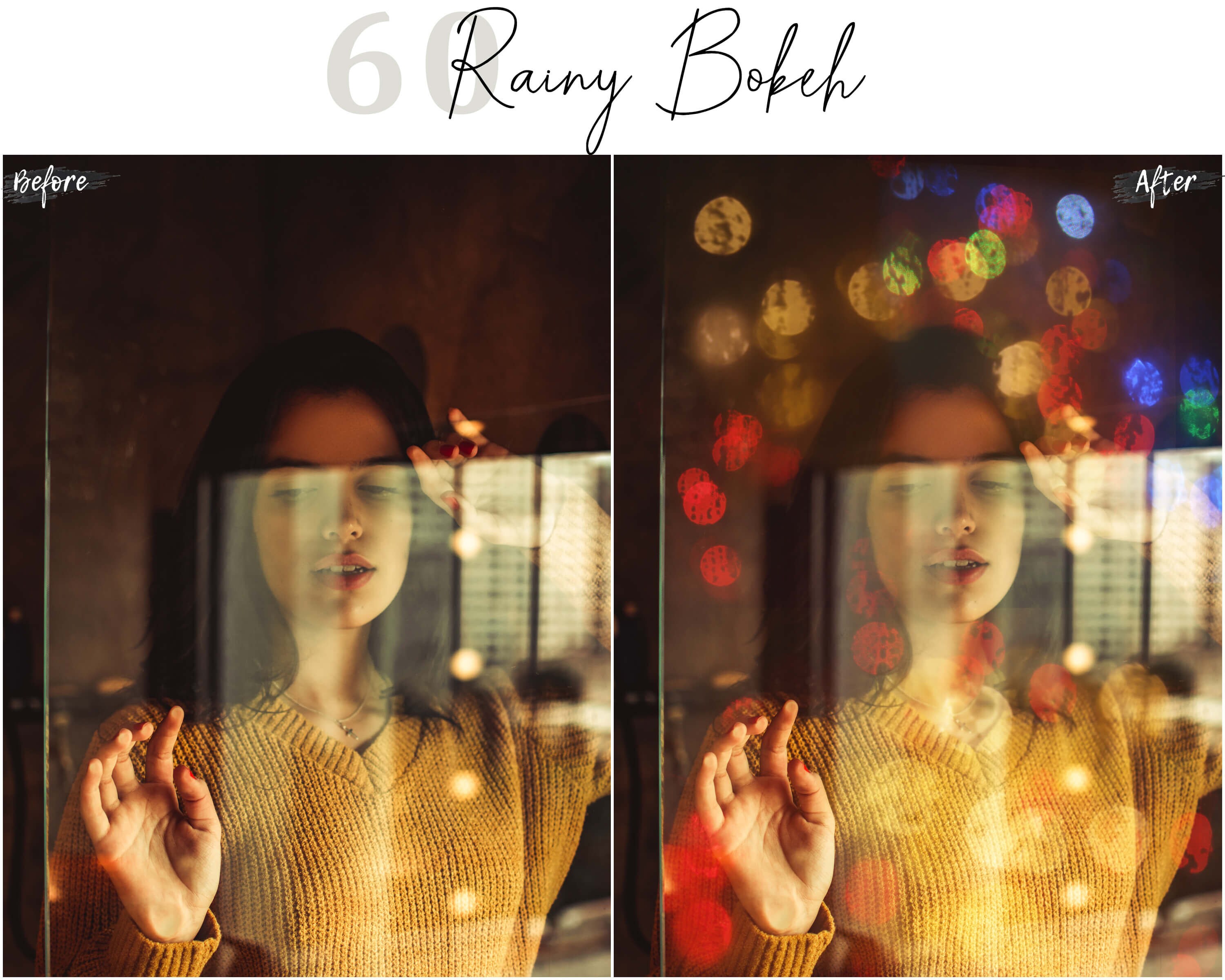 60 Rainy Bokeh lights Effect Photo Overlays street Overlay | Etsy