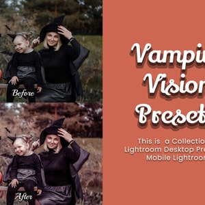 30 Vampire Vision Lightroom Presets Desktop and Mobile, Halloween ...