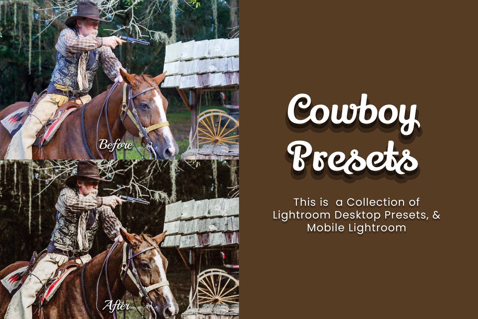 16 Cowboy Lightroom Presets: Vintage Western Photography Filters - Etsy