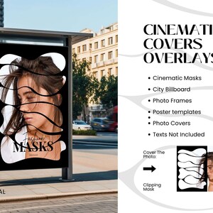 50 Cinematic Cover Overlays Art Clipping Mask Boost Your Photography ...