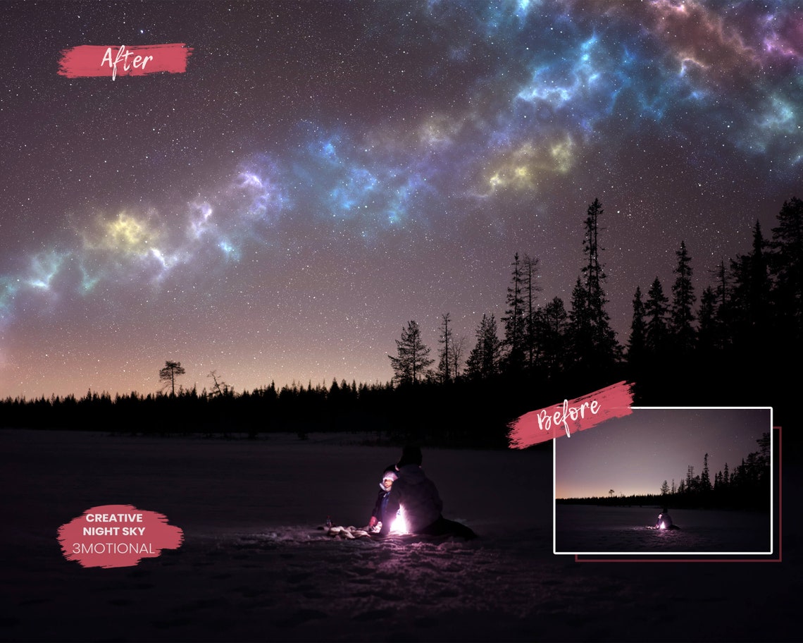 50 Creative Night Sky Add Starry Sky to Photo Moon Overlays | Etsy