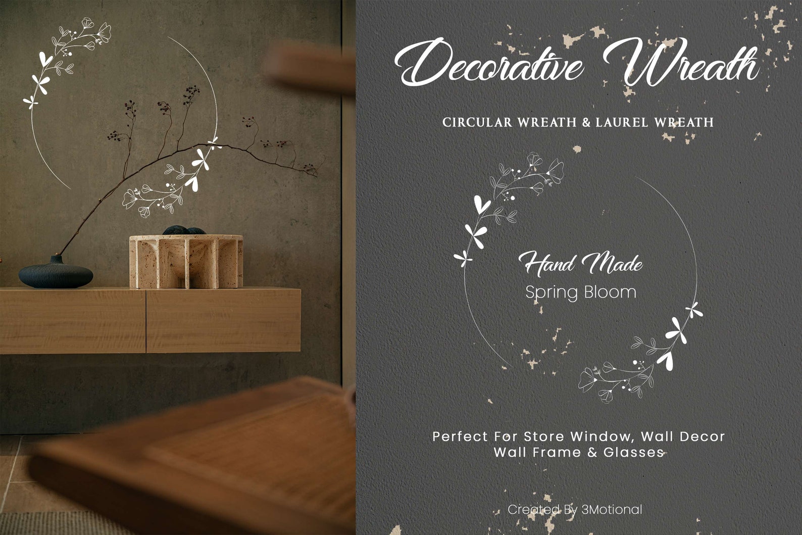 Susan Floral Wreath Monogram SVG Botanical Hand Drawn Leaf | Etsy