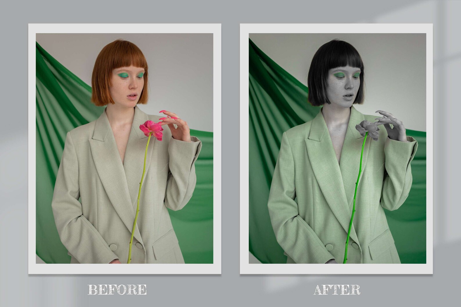 12 Lady in Color Photoshop Actions Monocolor Lightroom - Etsy