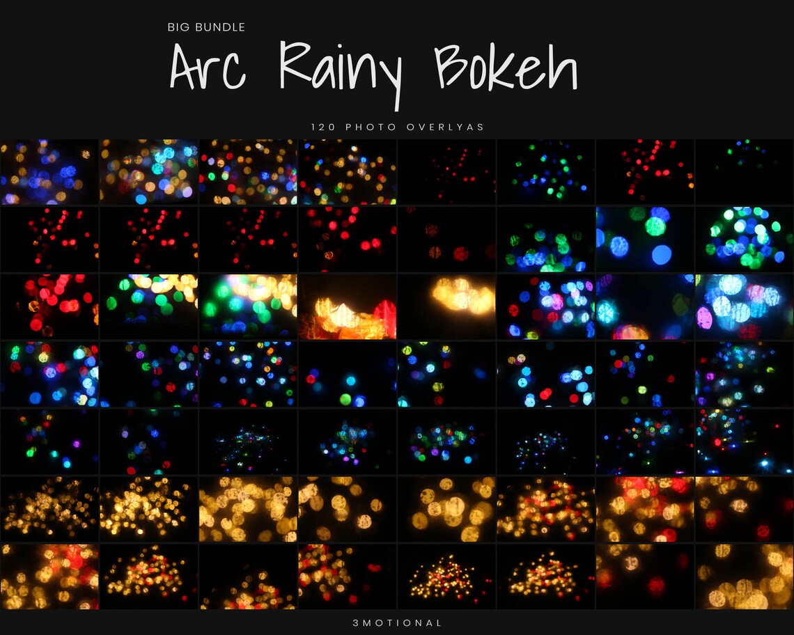 120 ARC Rainy Bokeh Effect Photo Overlays Different Overlay | Etsy