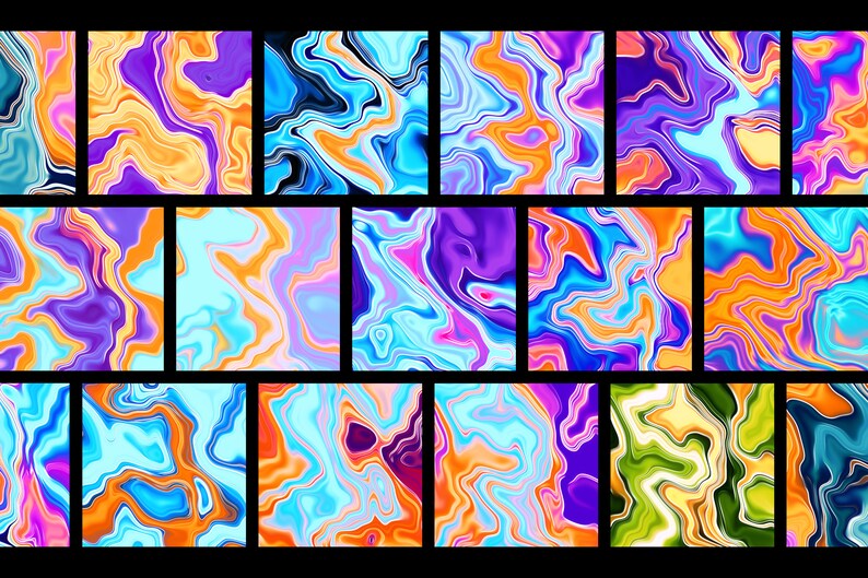 Liquid Instagram Post Story Backgrounds Rainbow Backdrops - Etsy