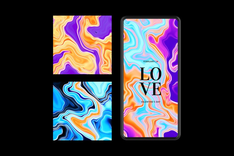 Liquid Instagram Post Story Backgrounds Rainbow Backdrops - Etsy