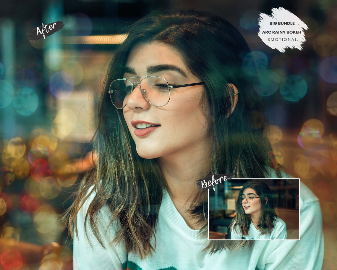 120 ARC Rainy Bokeh Effect Photo Overlays Different Overlay | Etsy