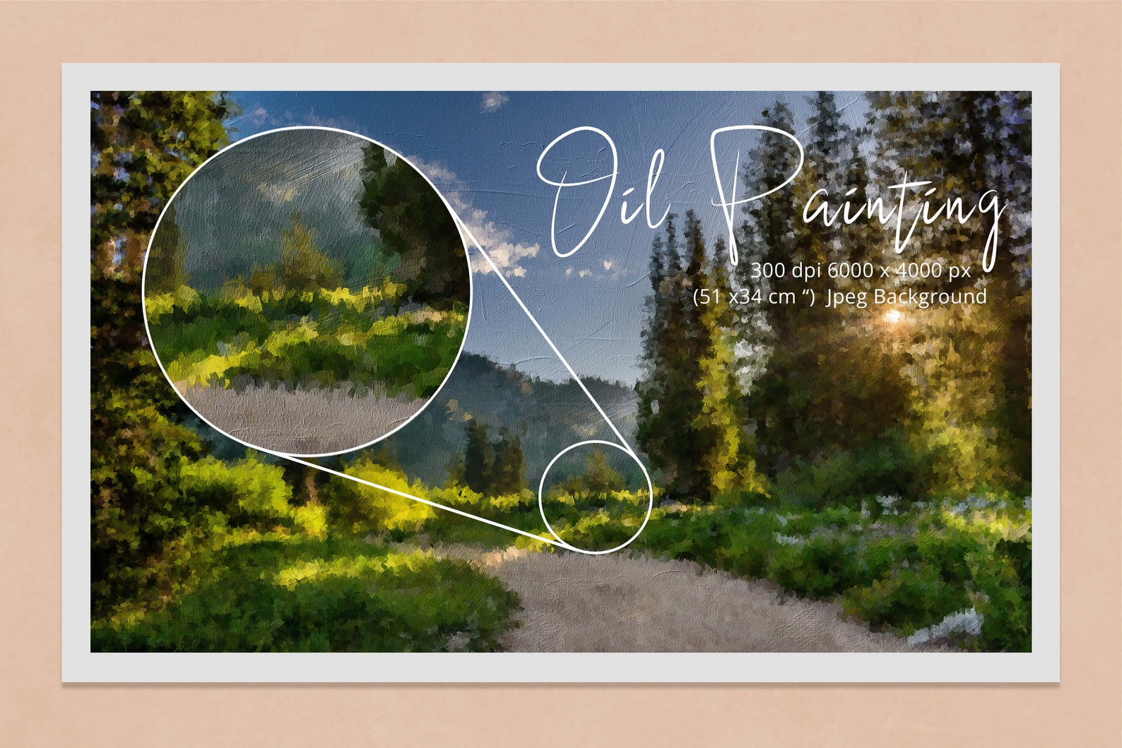 Digital Oil Painting Photoshop Drawing Background & Backdrop - Etsy