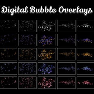 35 Digital Bubble Photoshop Overlays, High-quality Pngs for Bath, Beer ...