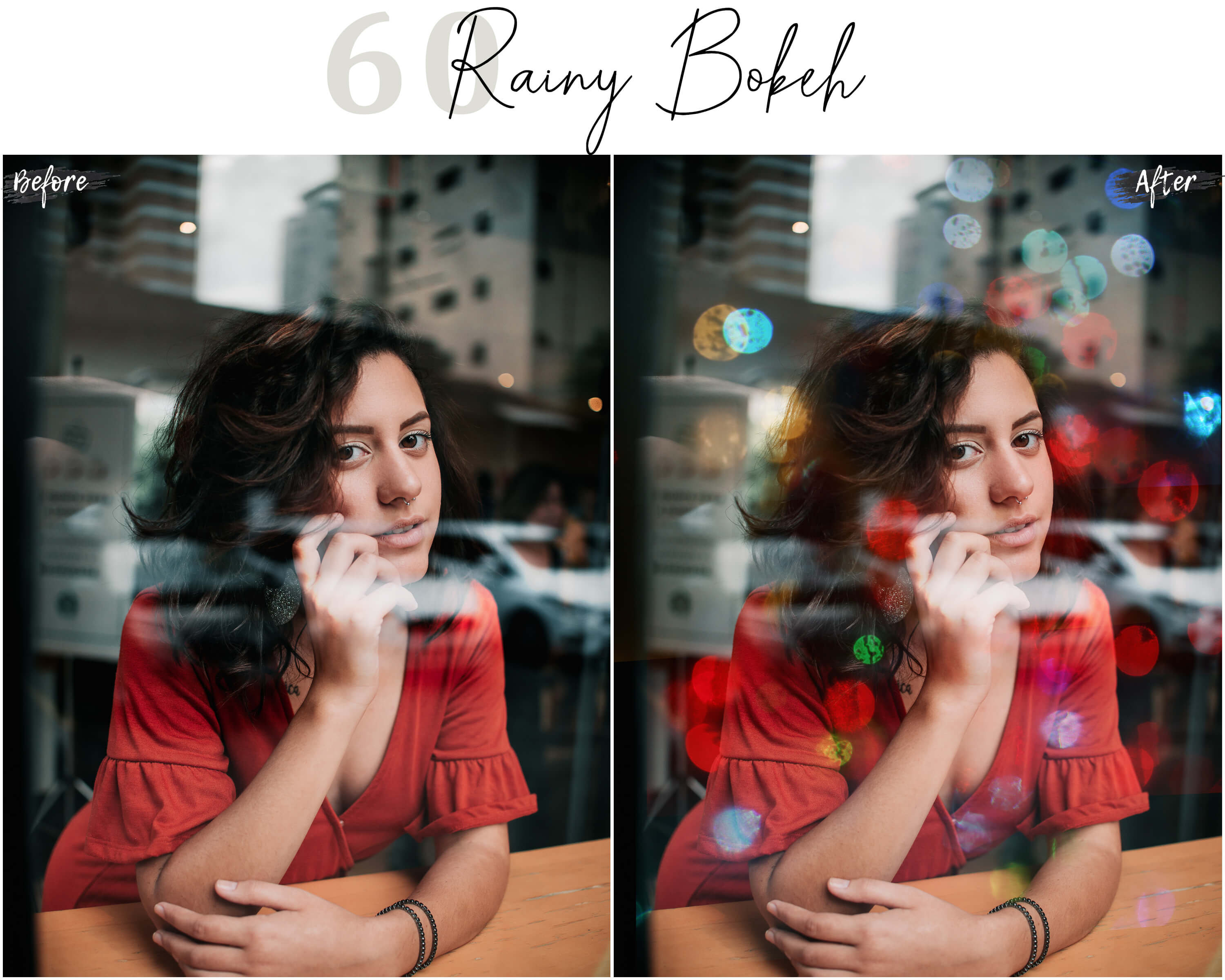 60 Rainy Bokeh lights Effect Photo Overlays street Overlay | Etsy