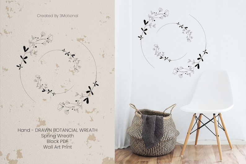 Susan Floral Wreath Monogram SVG Botanical Hand Drawn Leaf | Etsy