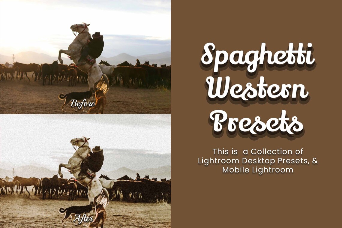 10 Spaghetti Western Lightroom Presets: Vintage Film Photography (XMP ...