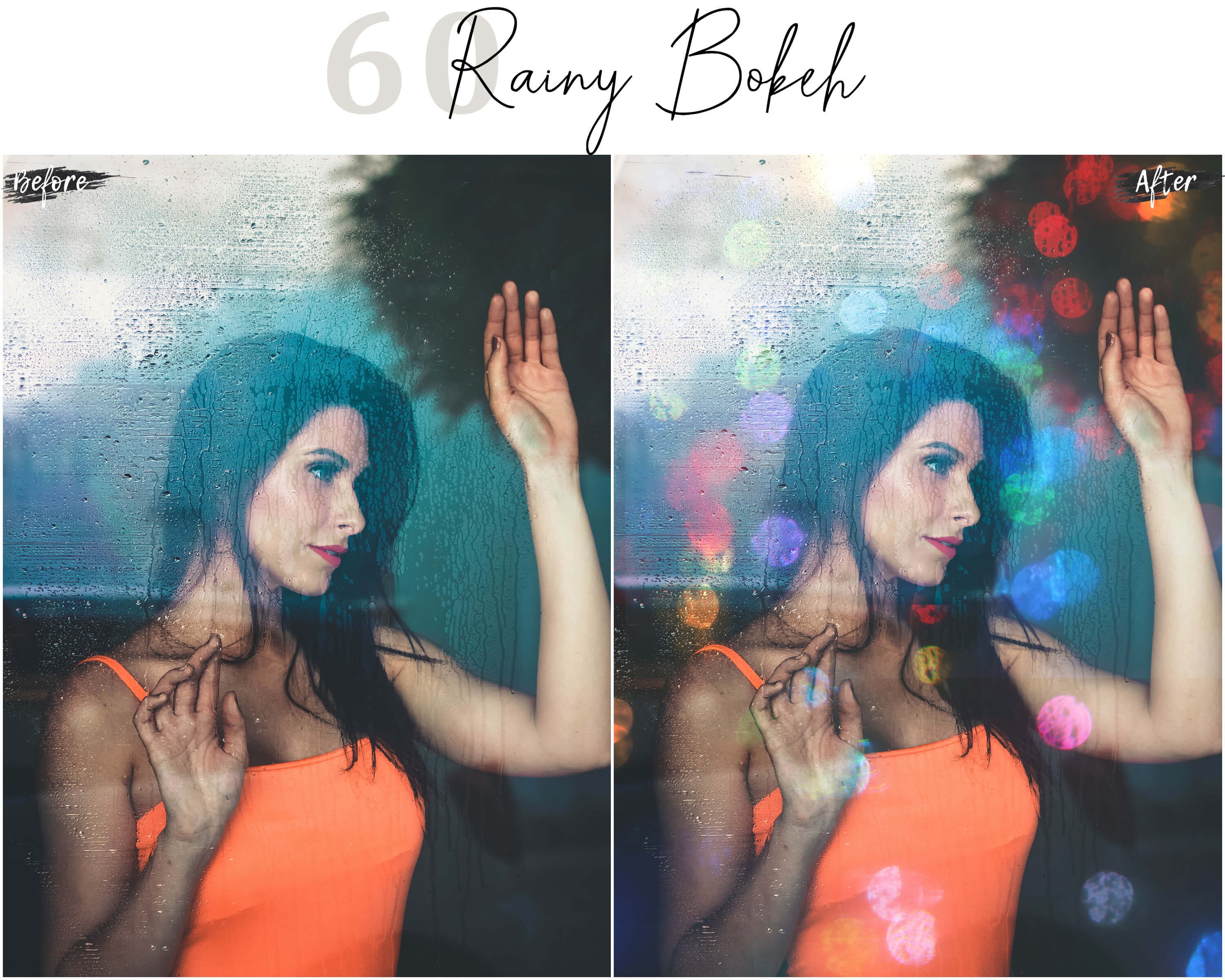 60 Rainy Bokeh lights Effect Photo Overlays street Overlay | Etsy