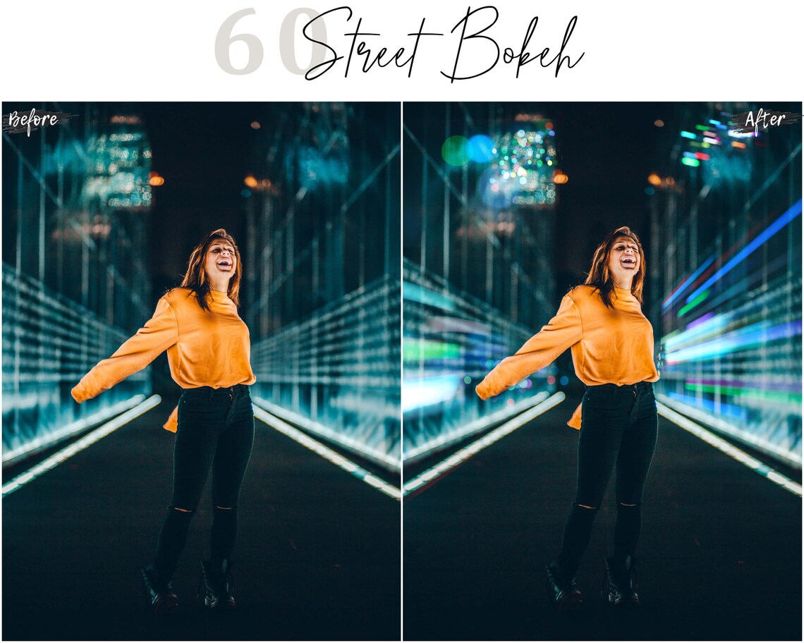 60 Street Bokeh Lights Effect Photo Overlays Street Overlay - Etsy