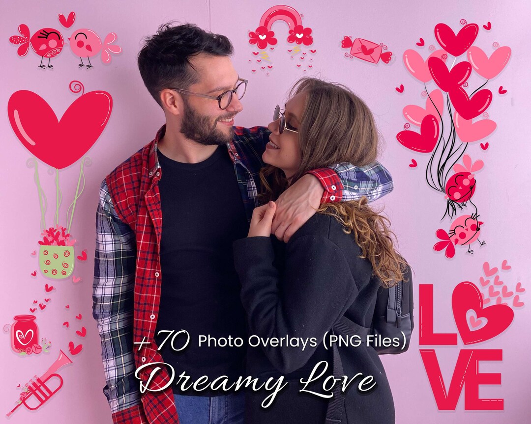 73 Dreamy Love Photo Overlays, Enhance Romantic Photos With Pink Lovely ...