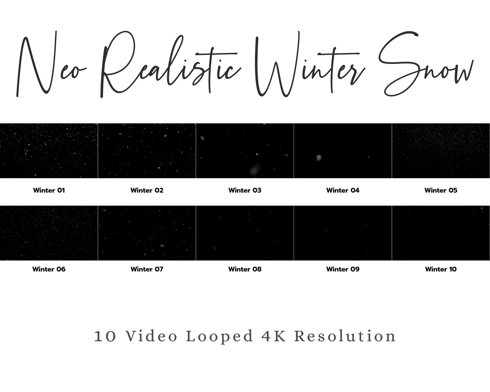 10 Neo Realistic Winter Snow Overlays Winter Overlays - Etsy