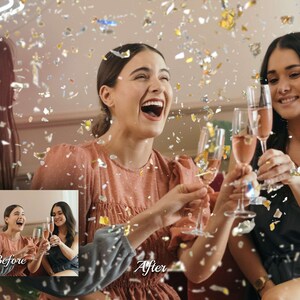 45 Confetti Popper Party Overlays Realistic High-quality PNG - Etsy