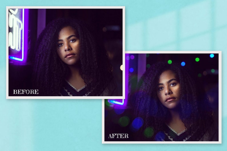 Blue Light Bokeh Photoshop Overlay Green Glory Photography - Etsy