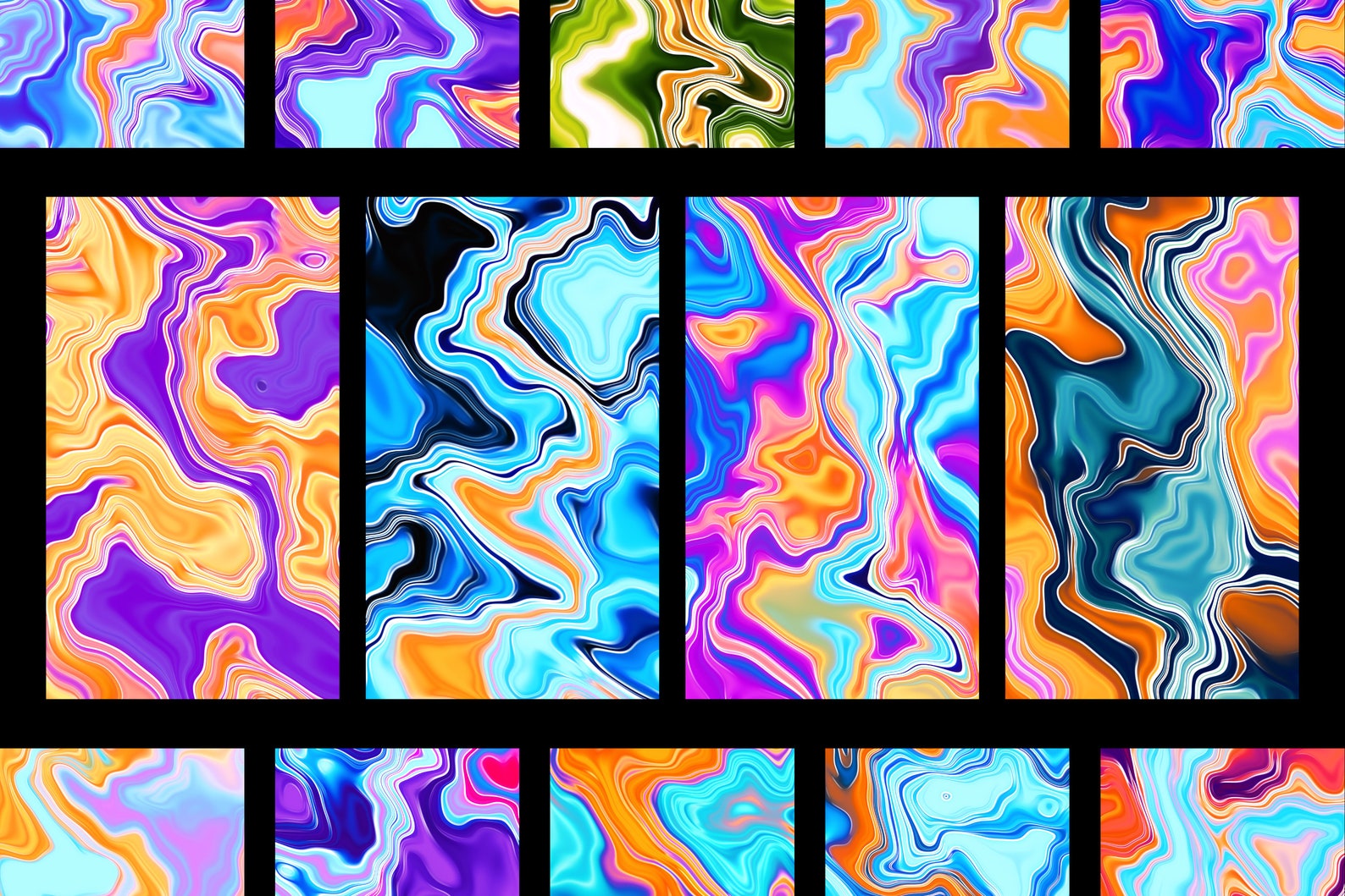 Liquid Instagram Post Story Backgrounds Rainbow Backdrops - Etsy