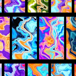 Liquid Instagram Post Story Backgrounds, Rainbow Backdrops, Digital ...