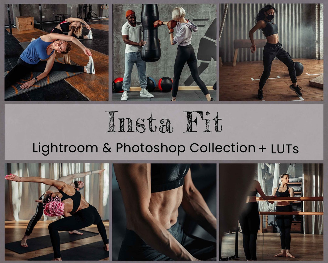 Insta Fit Lightroom Presets Mobile Photoshop Actions Filters Sports LUT ...
