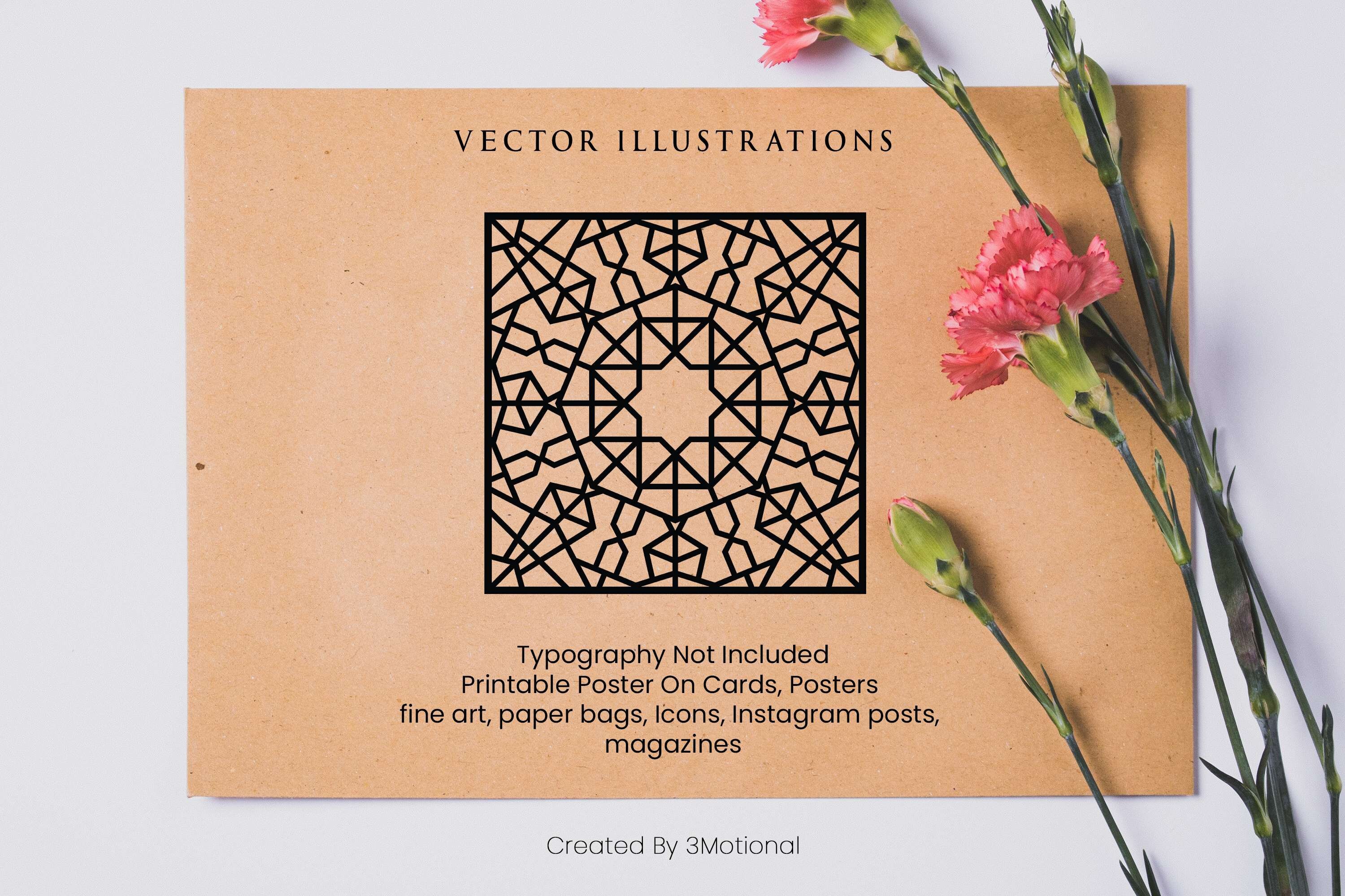 Geometric Knot Monogram SVG Digital Modern Wall Art Pattern | Etsy